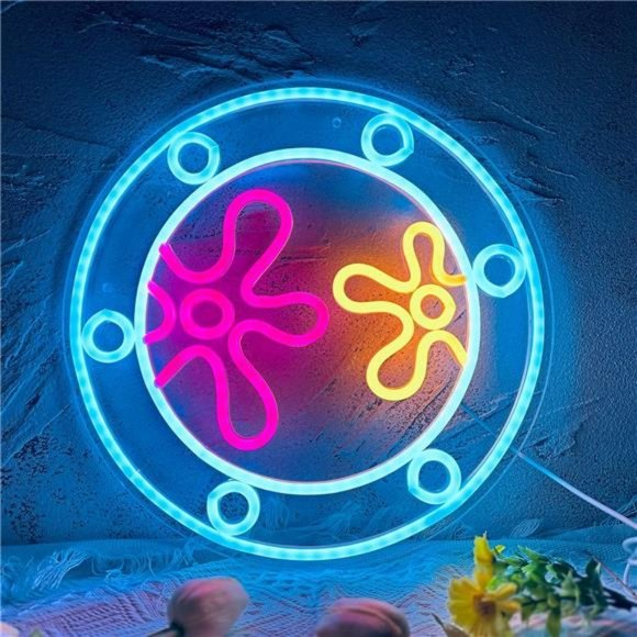 Accents | Spongebob Window Neon Led Wall Sign For Room Decor Usb ...